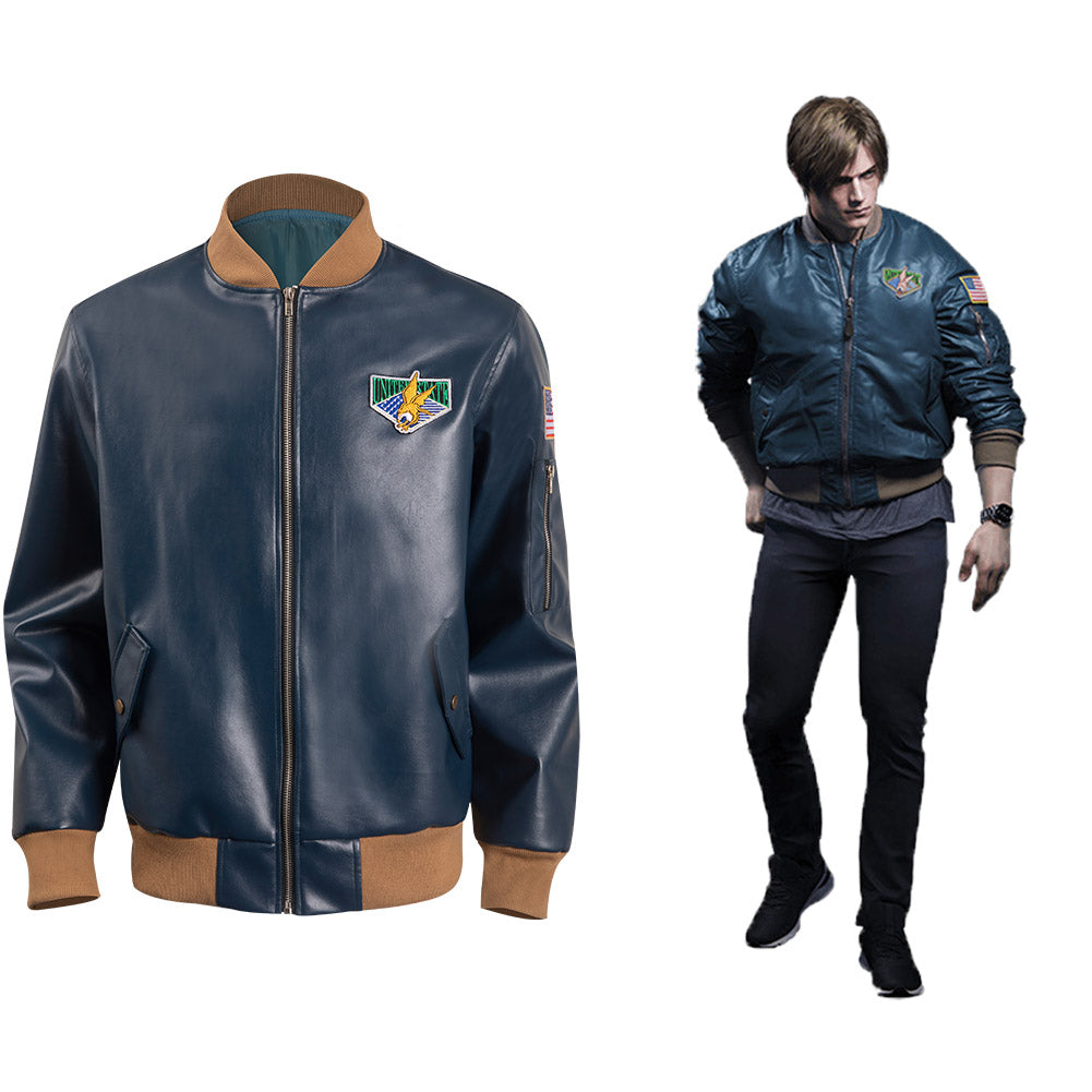 Resident Evil 4 Remake Leon S.Kennedy Coat Cosplay Costume Halloween C ...