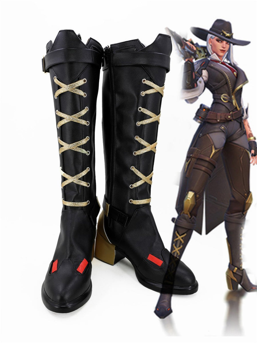 Overwatch Ashe Elizabeth Caledonia Cosplay Shoes Boots – Anicossky