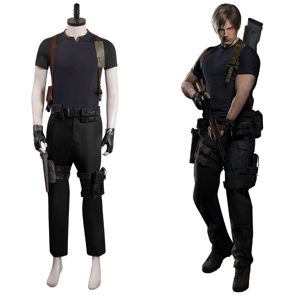 Resident Evil 4 Remake Leon S.Kennedy Cosplay Costume Halloween Carniv ...