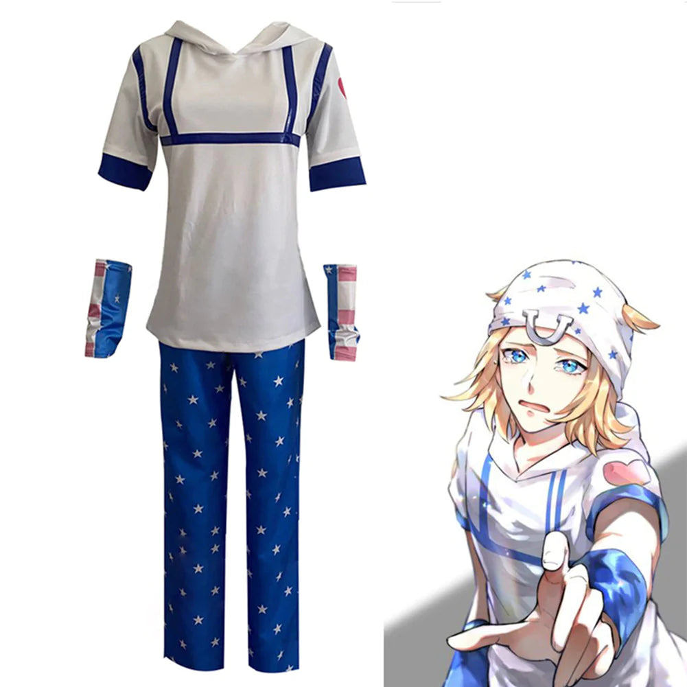 JoJo's Bizarre Adventure Johnny Joestar Outfits Halloween Carnival Cos ...
