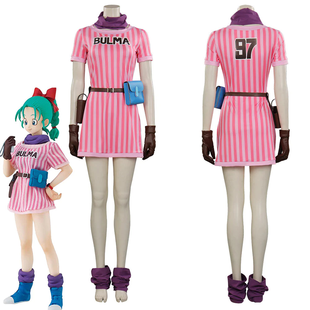 Dragon Ball Z Bulma Outfits Halloween Carnival Suit Cosplay Costume ...