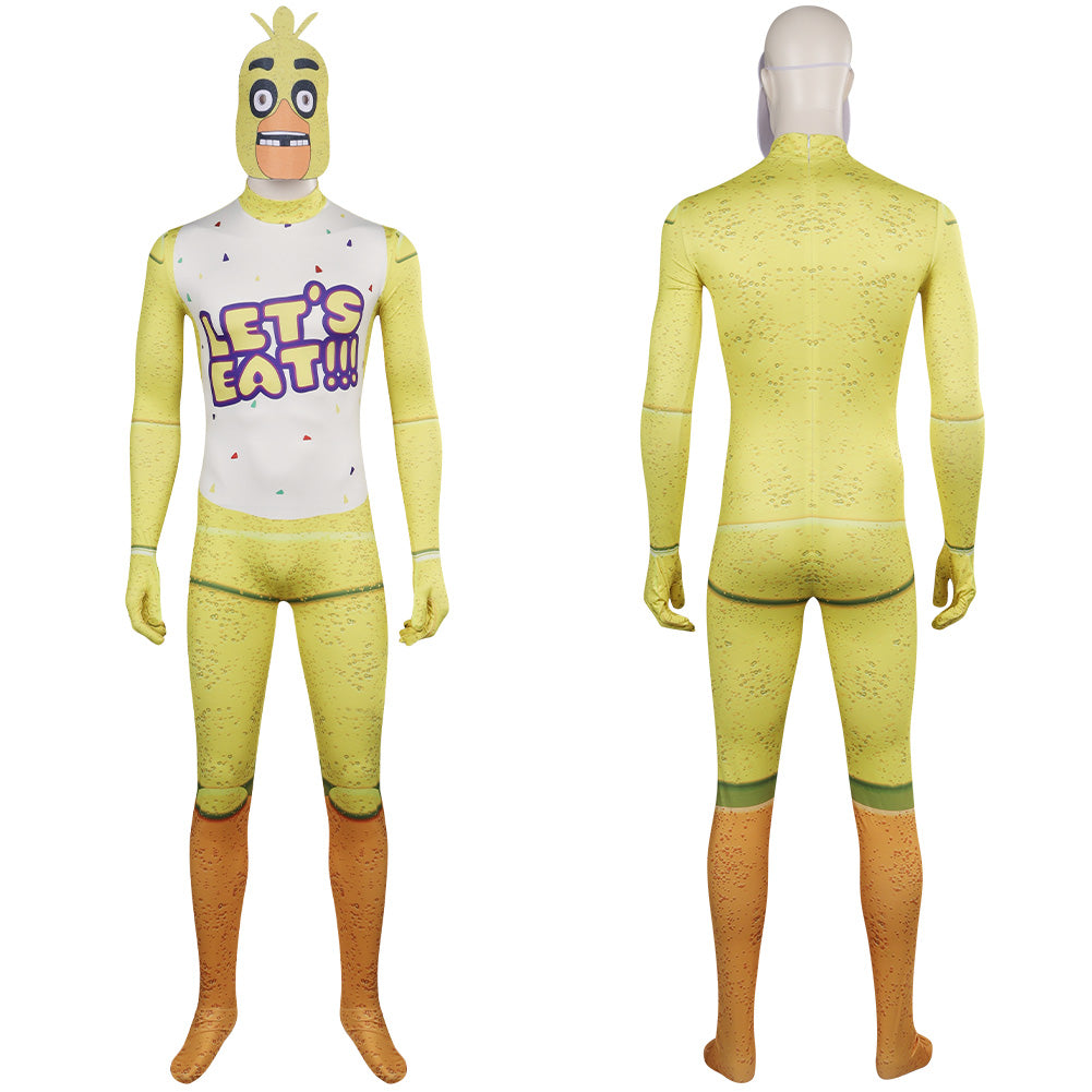 FNAF Chica Five Nights At Freddy's Jumpsuits with Mask Chica Cosplay C ...