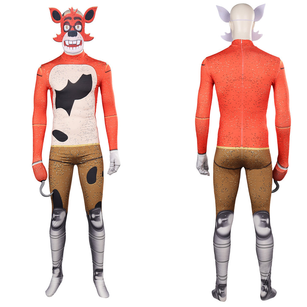 FNAF Foxy Five Nights At Freddy's Jumpsuits with Mask Foxy Cosplay Cos ...