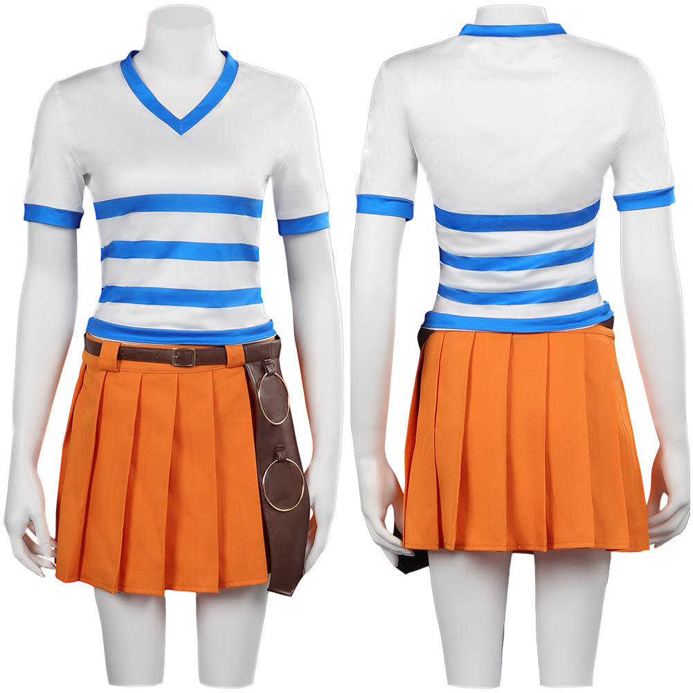 Kids One Piece Nami Sets Children Nami Cosplay Costume Halloween Carni ...
